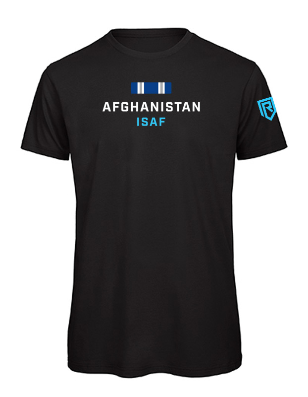 Afghanistan Ribbon Black Tee - Rekyl